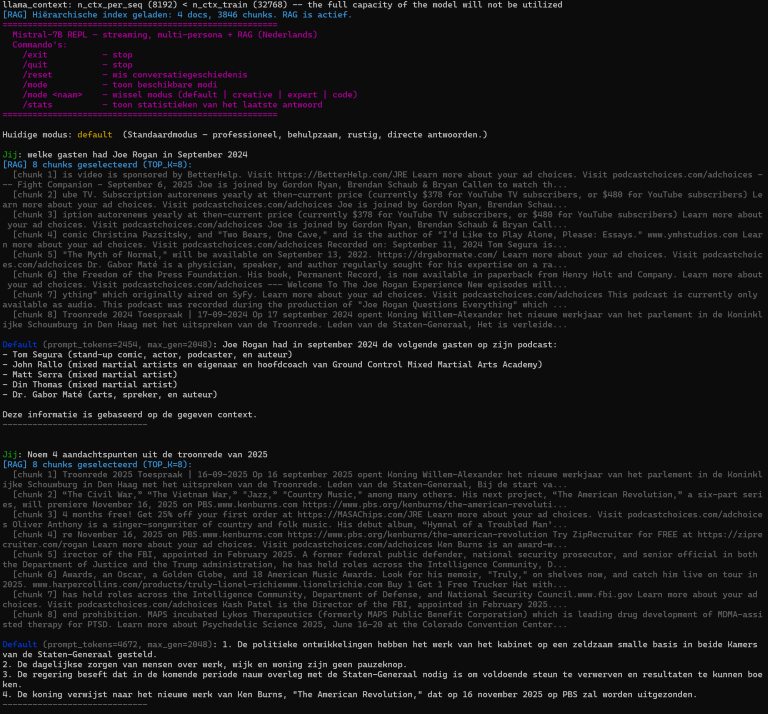 Extra context LLM met SentenceTransformers mini-RAG (Linux/WSL python ...