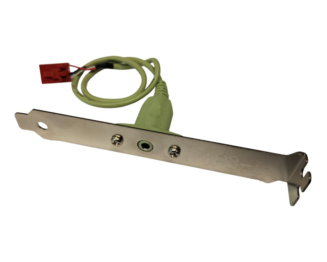 Bracket Audio Jack 3P female groen met moederbord 4P connector (2e kans ...