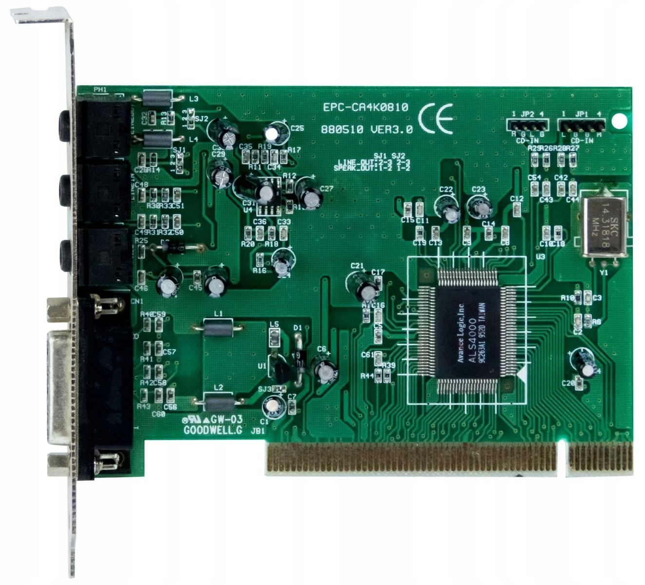 Geluidskaart PCI GOODWELL EPC-CA4K0810 ALS4000 (2e kans) - DomoticX