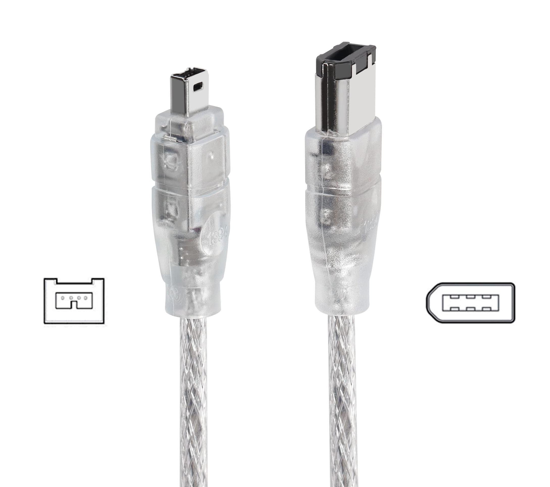 Firewire 400 IEEE 1394 male 6P kabel naar iLink 4P male kabel 1.6-1.9M ...