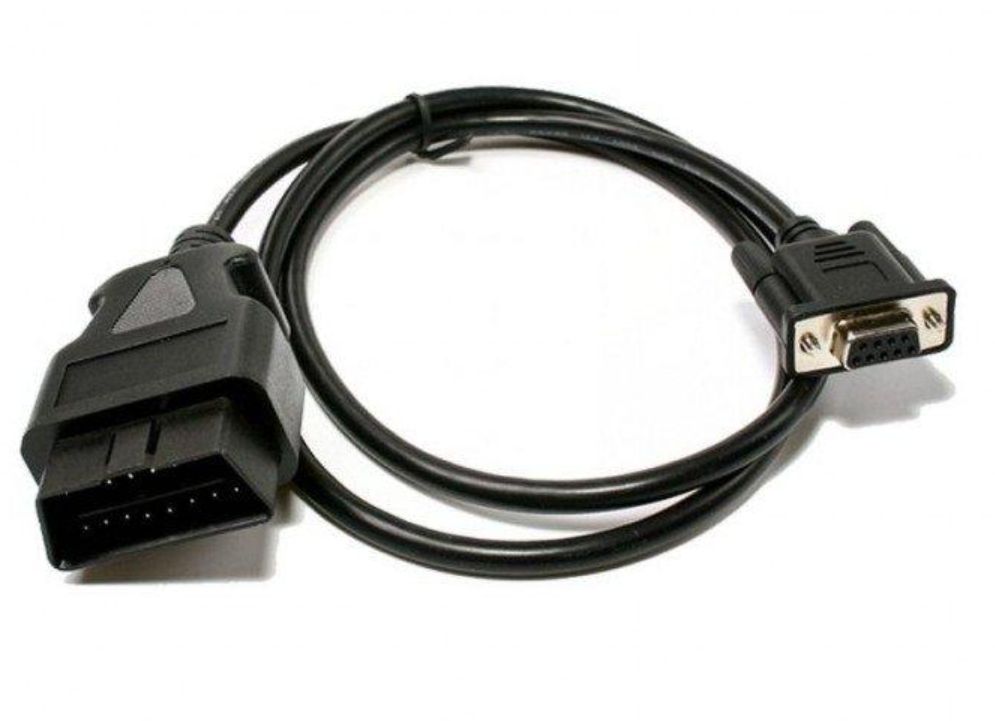 OBD2 male connector naar Serieel DB9 female 1M zwart - DomoticX