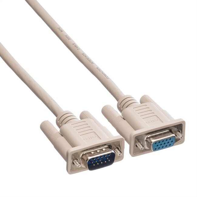 VGA kabel D-SUB DB15 15P male-female verlengkabel 4M creme (2e kans ...