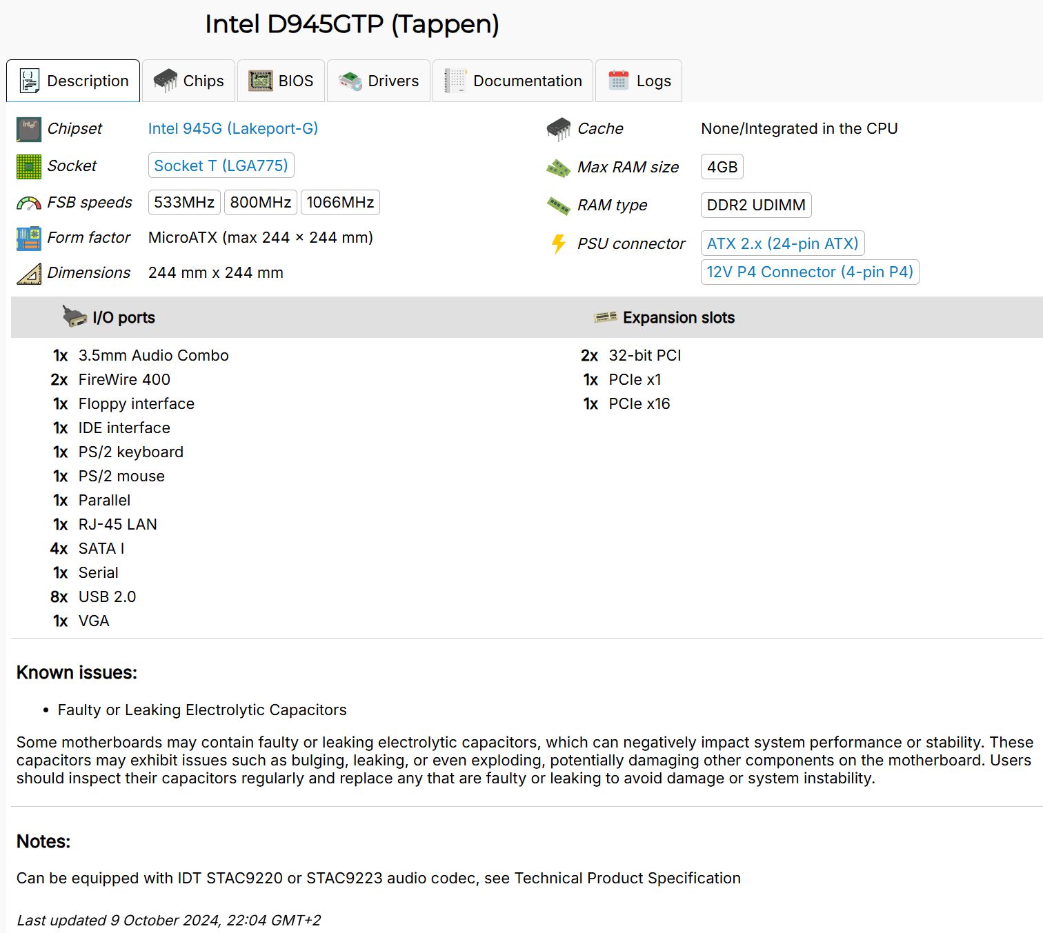 Moederbord Socket LGA775 DDR2 PCI-E 16X MicroATX 24+4-pins / Intel ...