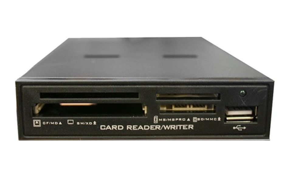 Multimedia card reader 3.5'' bay USB 2.0 LogiLink CR0005C zwart - DomoticX