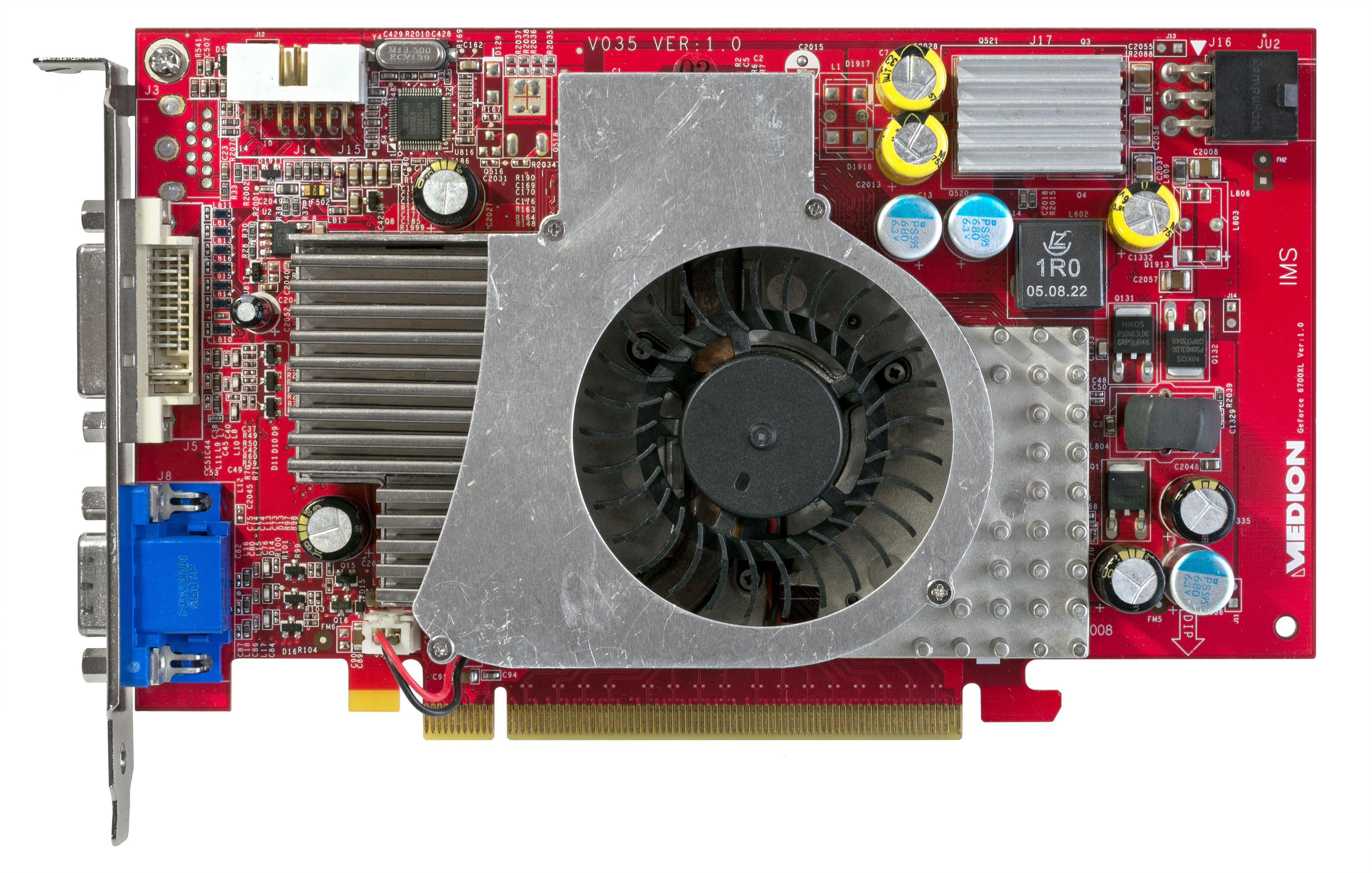 Grafische kaart nVidia NV43 GeForce 6700 XL 128MB GDDR3 PCI-E 16x 2.0 ...