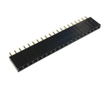 Pin header female pinsocket 1x20-pin 2.54mm pitch zwart - DomoticX