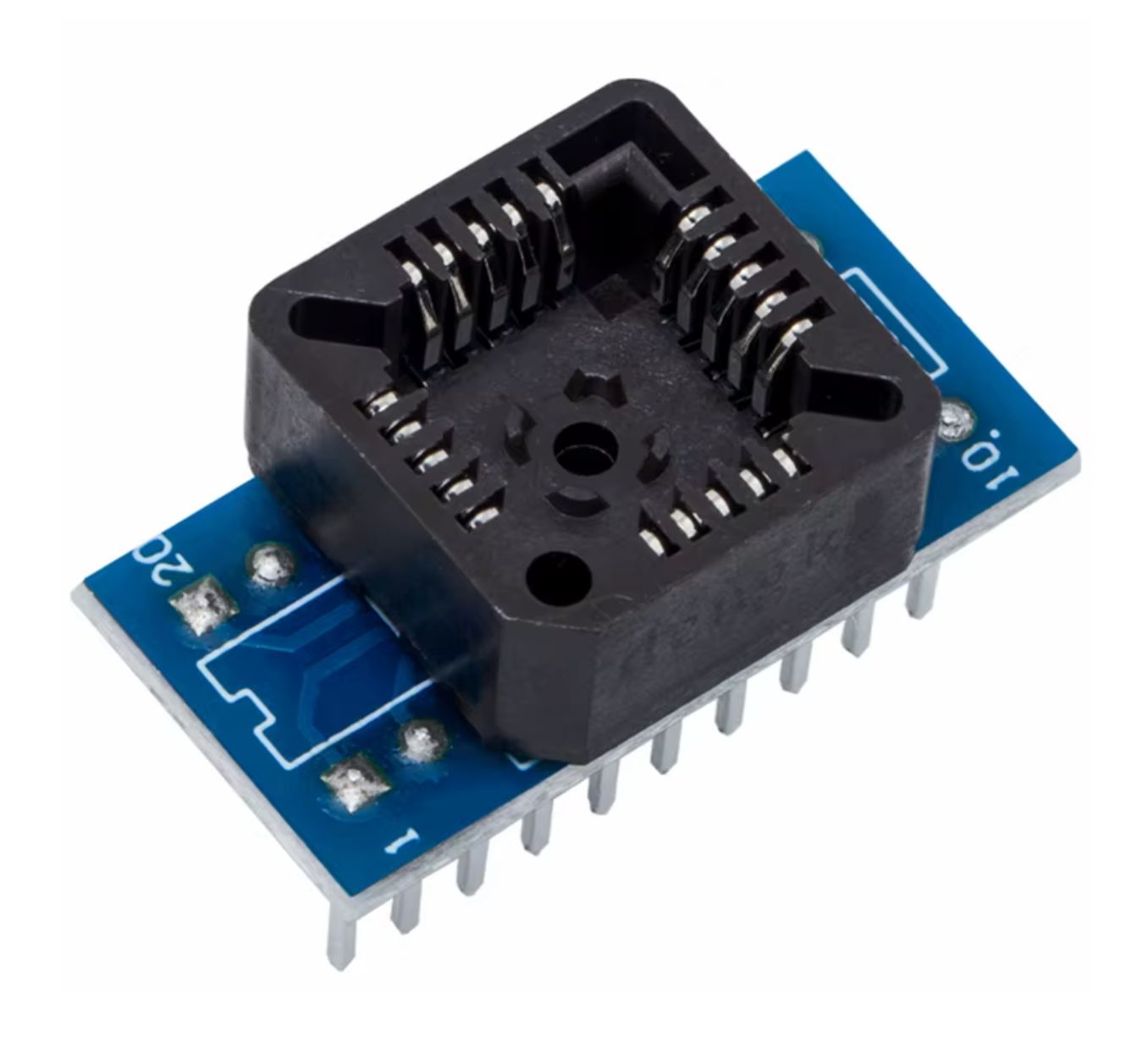 IC voet PLCC-20 naar DIP adapter - DomoticX