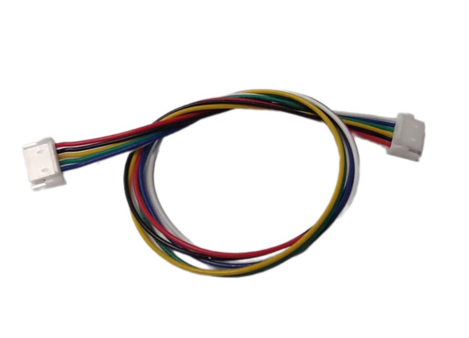 Connector JST-GH 6P 1.25mm pitch female-female opposite direction 28AWG 20cm - DomoticX