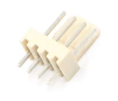 Connector JST KF2510 2.54mm pitch 4-pin male horizontaal PCB ivoor - DomoticX