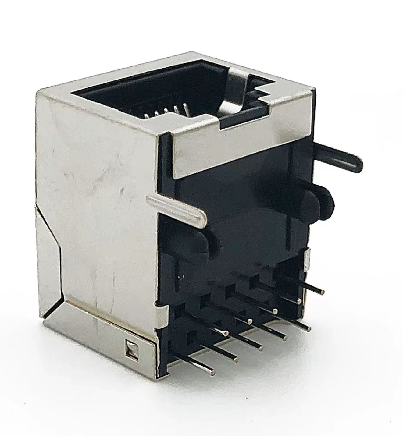 RJ connector 10P10C female shielded RJ50 horizontaal PCB - DomoticX