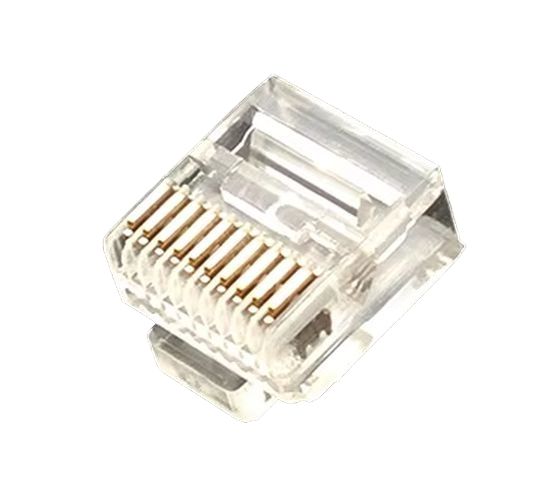 RJ connector 10P10C male transparant short RJ50 - DomoticX