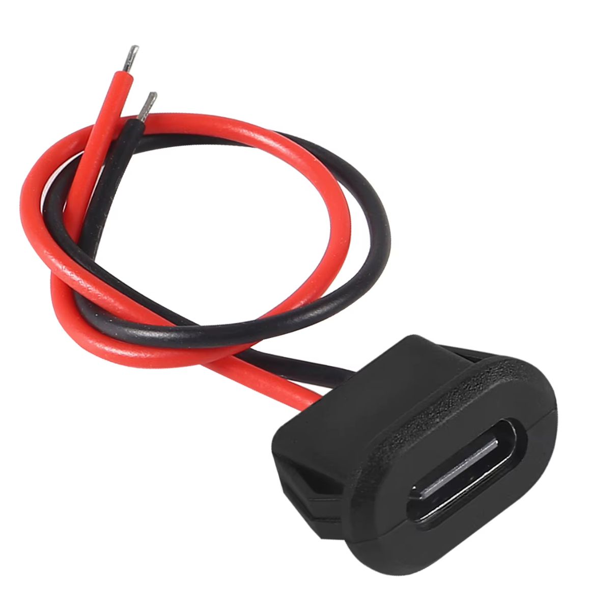 USB-C female connector voeding 2-pin 5V 3A inbouw push-in 5.5x14mm ...