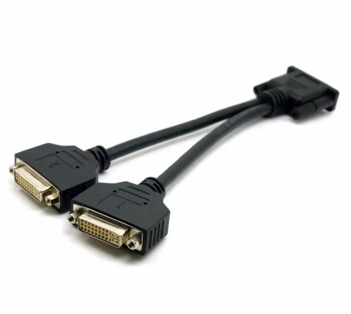 DMS-59 male naar 2x DVI-I dual link female adapter 20cm - DomoticX