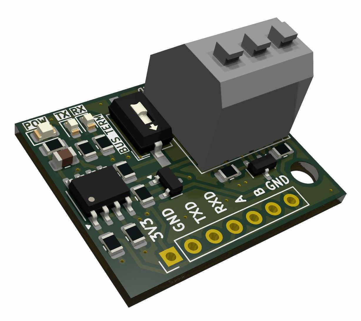 RS-485 RS-422 transceiver module 3.3V UART RTU SP3485 TVS/ESD protection (DomoticX eXperience ...