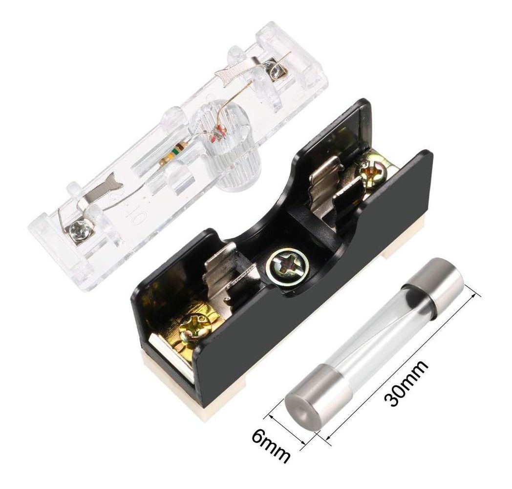Zekering houder voor 6x30mm zekering 250V max. 10A indicatielamp DIN ...