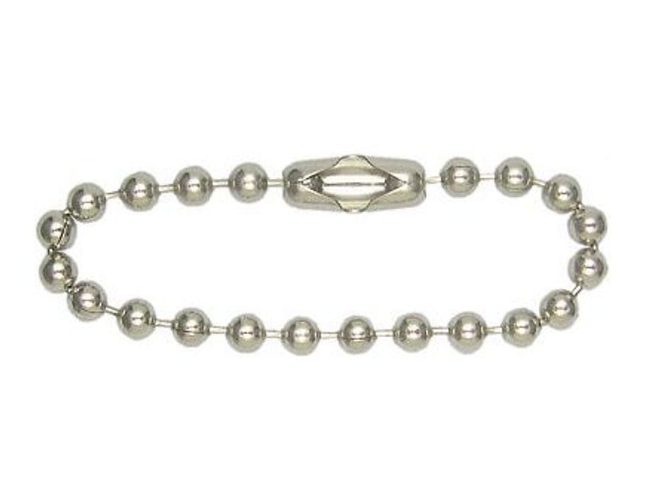 Bal ketting sluiting diameter 1.5mm Rhodium kleur - DomoticX