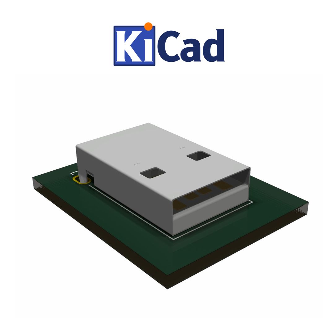 Connector USB-A Molex Male Horizontal KiCad 8+ (digitaal) - DomoticX