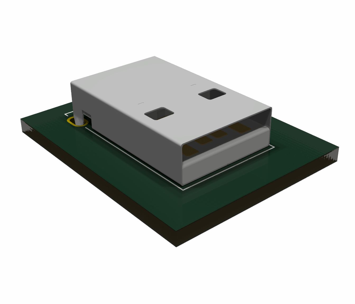 Connector USB-A Molex Male Horizontal KiCad 8+ (digitaal) - DomoticX