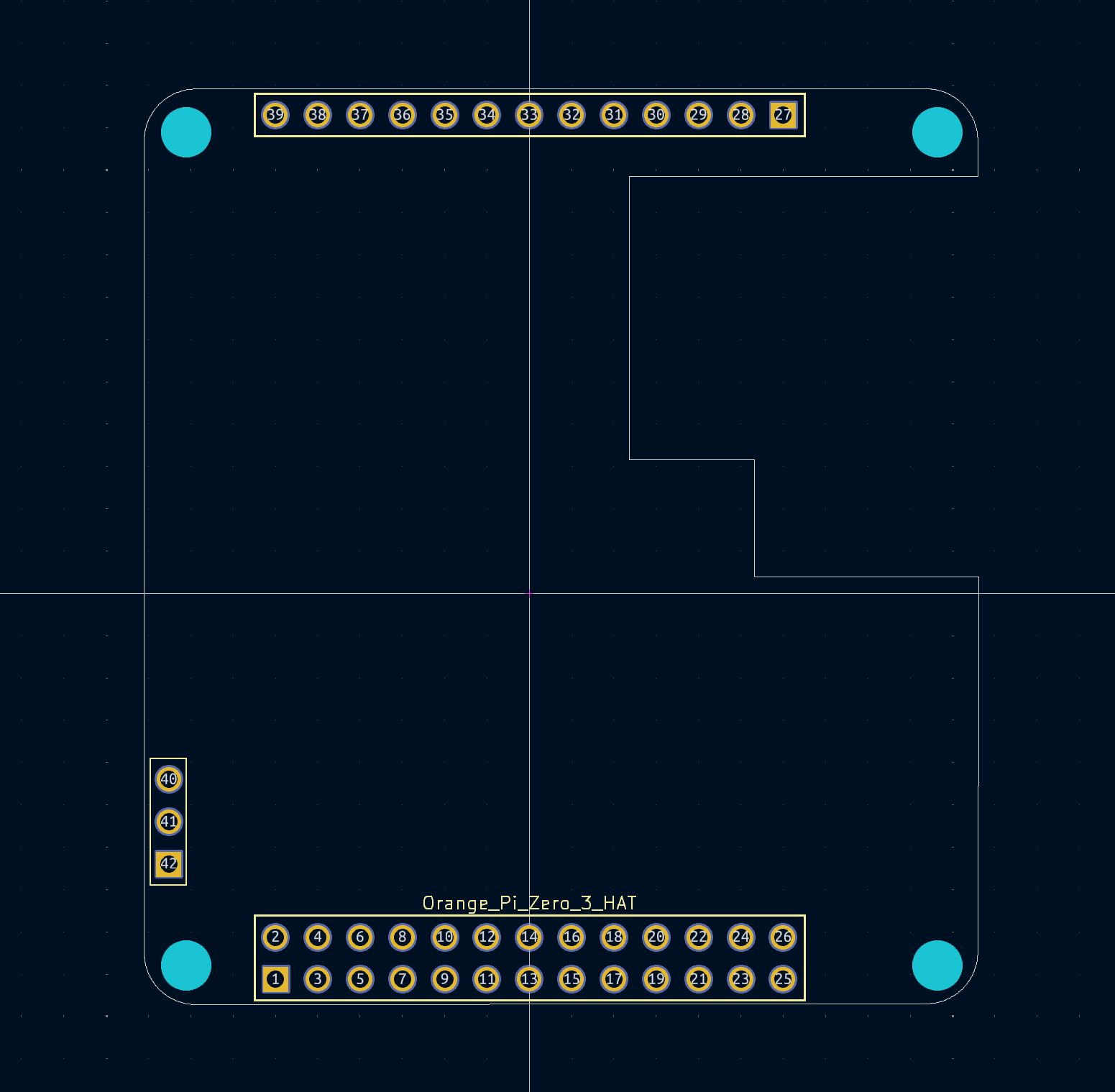 Orange Pi Zero 3 H618 Hat design template voor KiCad 8+ (digitaal ...