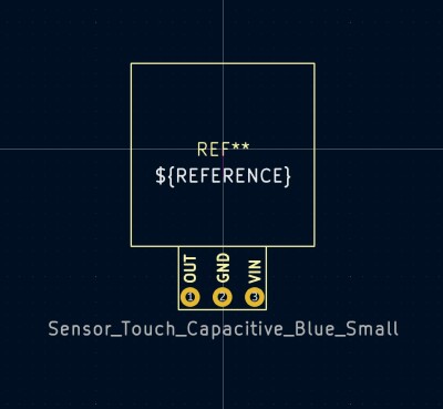Sensor Touch Capacitive Blue Small KiCad 7+ - DomoticX