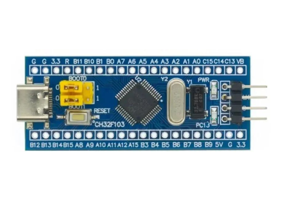 CH32F103C8T6 Arm 32-bit MCU 72MHz 64KB FLASH module USB-C STM32F103C8T6 Compatible - DomoticX