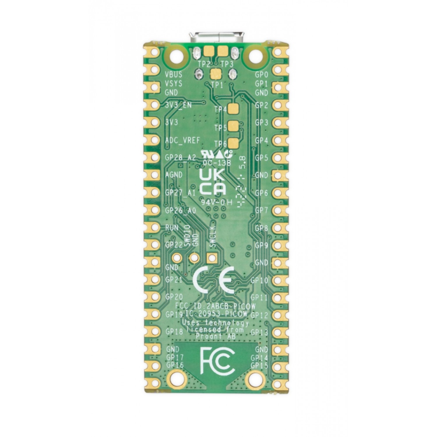 Raspberry Pi Pico W RP2040 ARM microcontroller micro-usb (WiFi and Bluetooth) - DomoticX