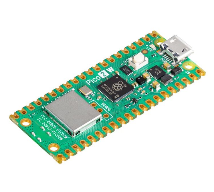 Raspberry Pi Pico 2W RP2350 ARM microcontroller micro-usb (WiFi and Bluetooth) - DomoticX
