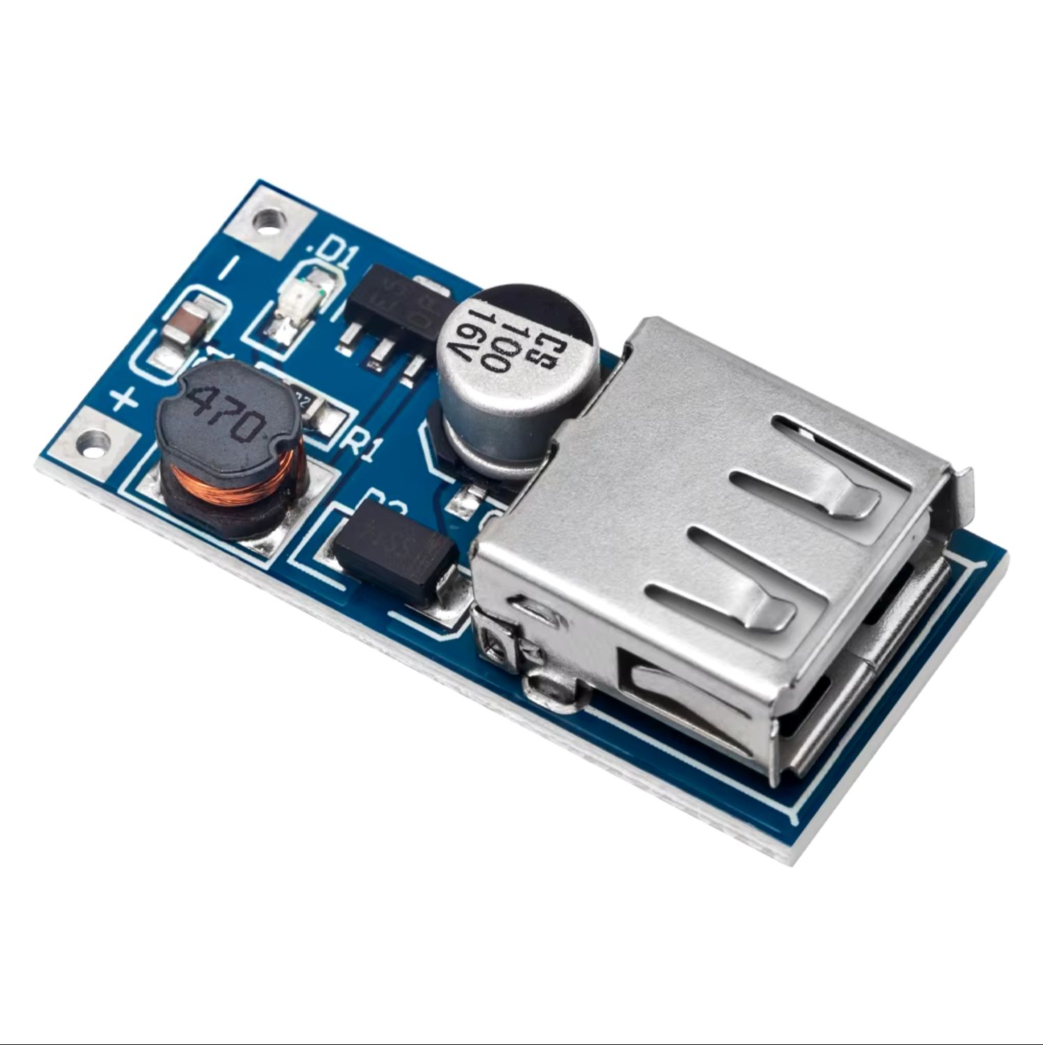 Spanningsregelaar DC-DC module step-up 0.9-5V naar 5VDC 0.6A USB-A ...
