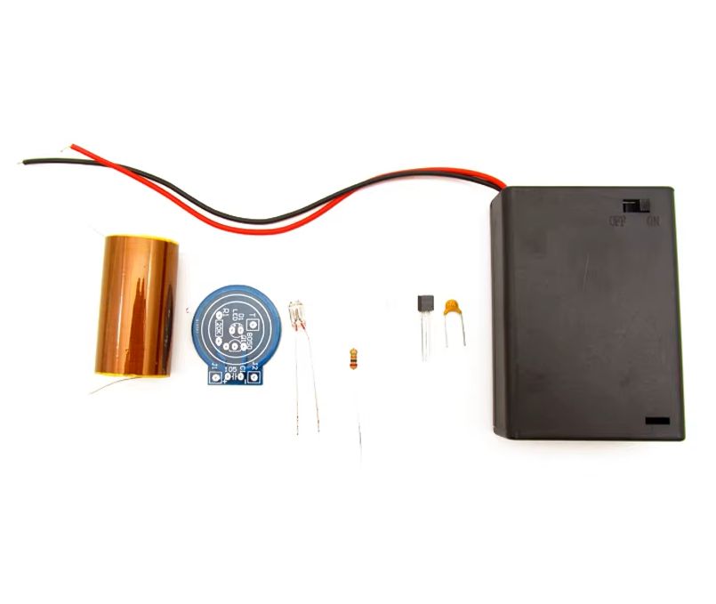 Hoogspanning generator 4.5VDC Tesla Coil DIY Kit met 3xAA batterijbox ...