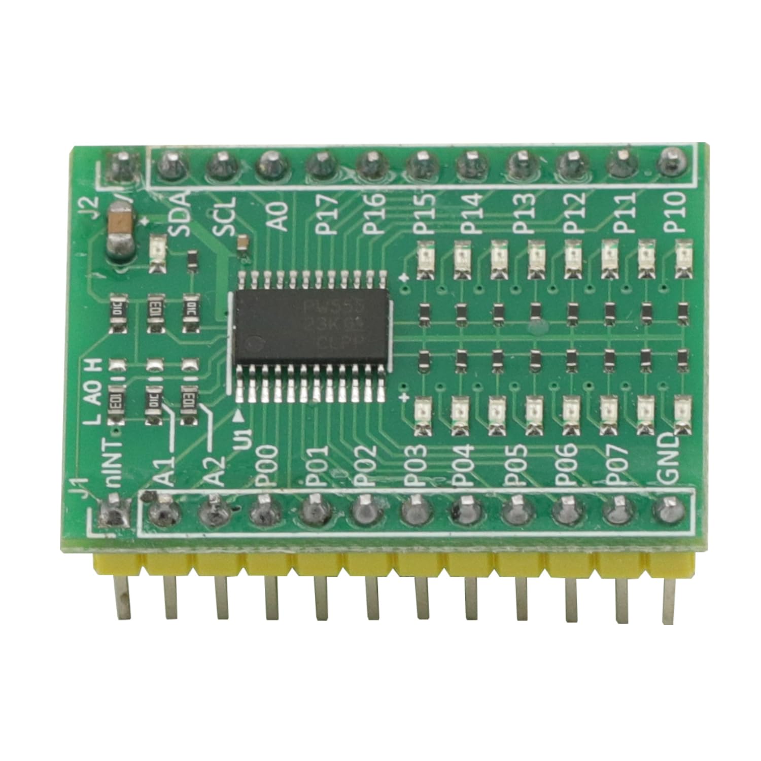 I/O expander 16-poorten I2C PCA9555 module groen - DomoticX