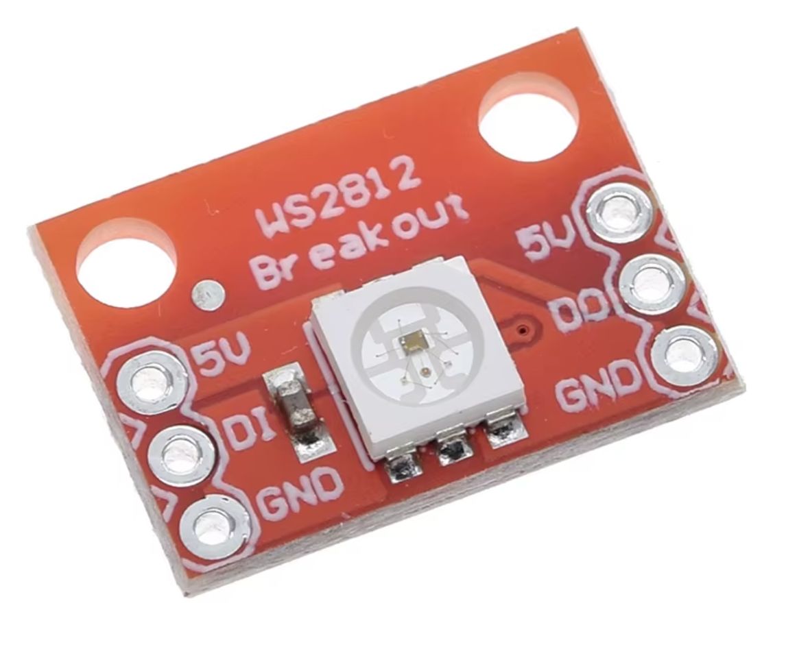 RGB LED module breakout 1-bit met WS2812 chip (NeoPixel) met headerpins ...