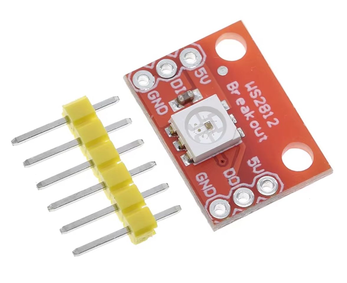 RGB LED module breakout 1-bit met WS2812 chip (NeoPixel) met headerpins ...