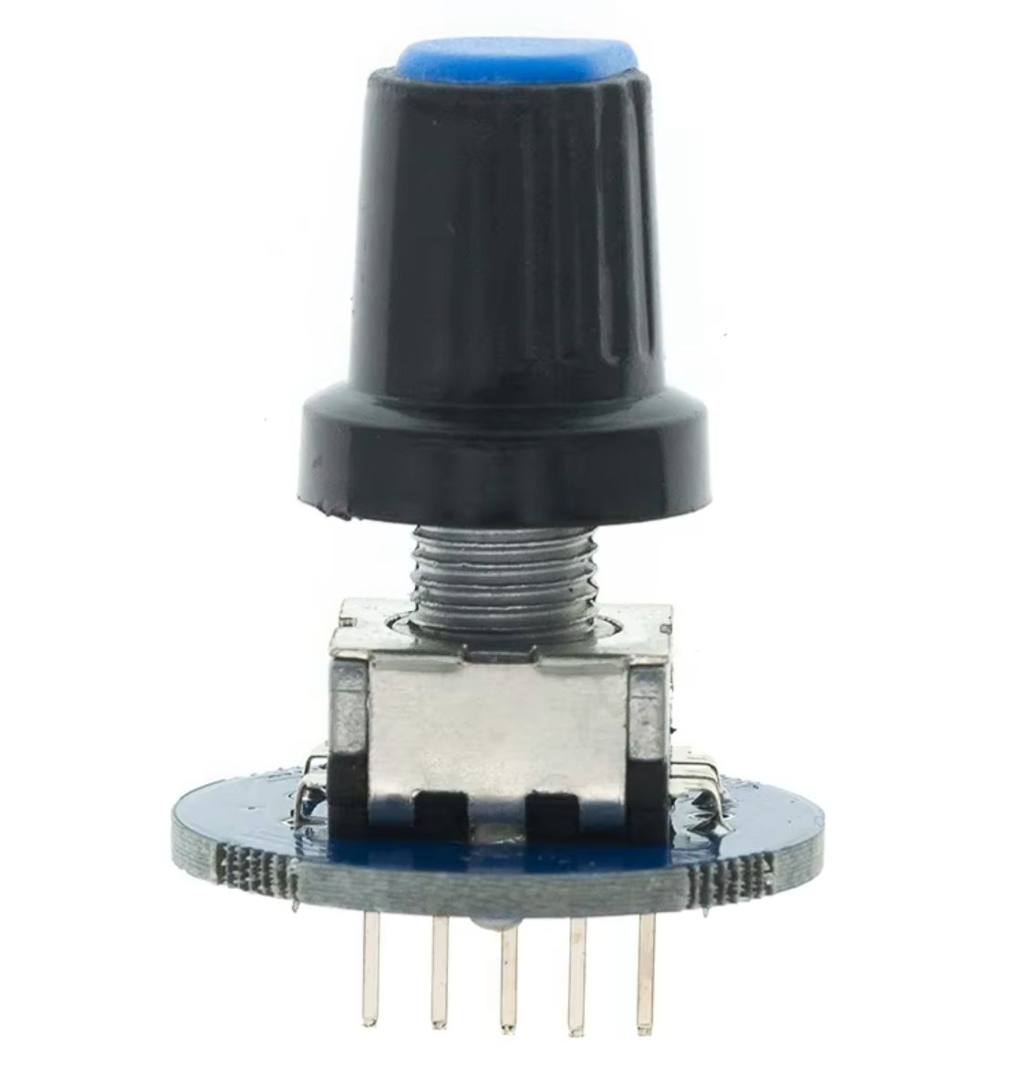 Rotary encoder module rond met drukknop 10mm geribbelde-as en knop EC11 ...