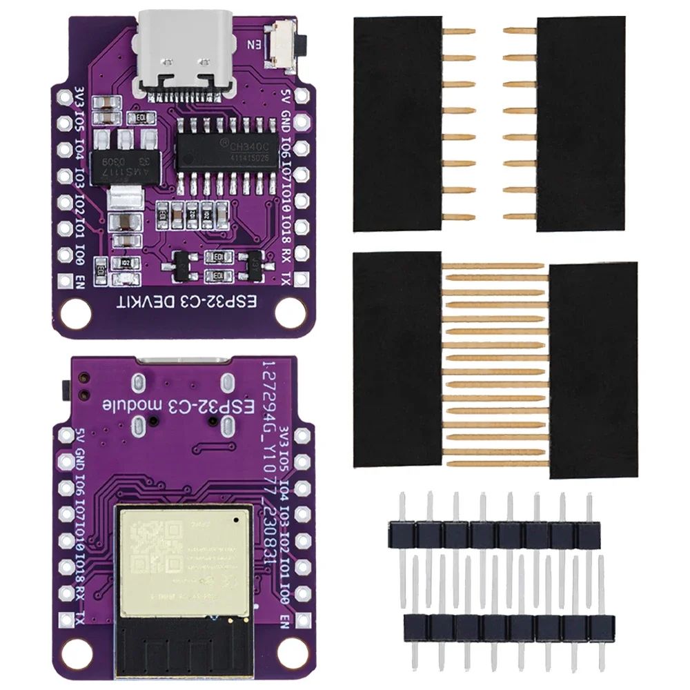 ESP32-C3-MINI-1 WEMOS D1 mini module 4MB USB-C CH340 USB chip - DomoticX
