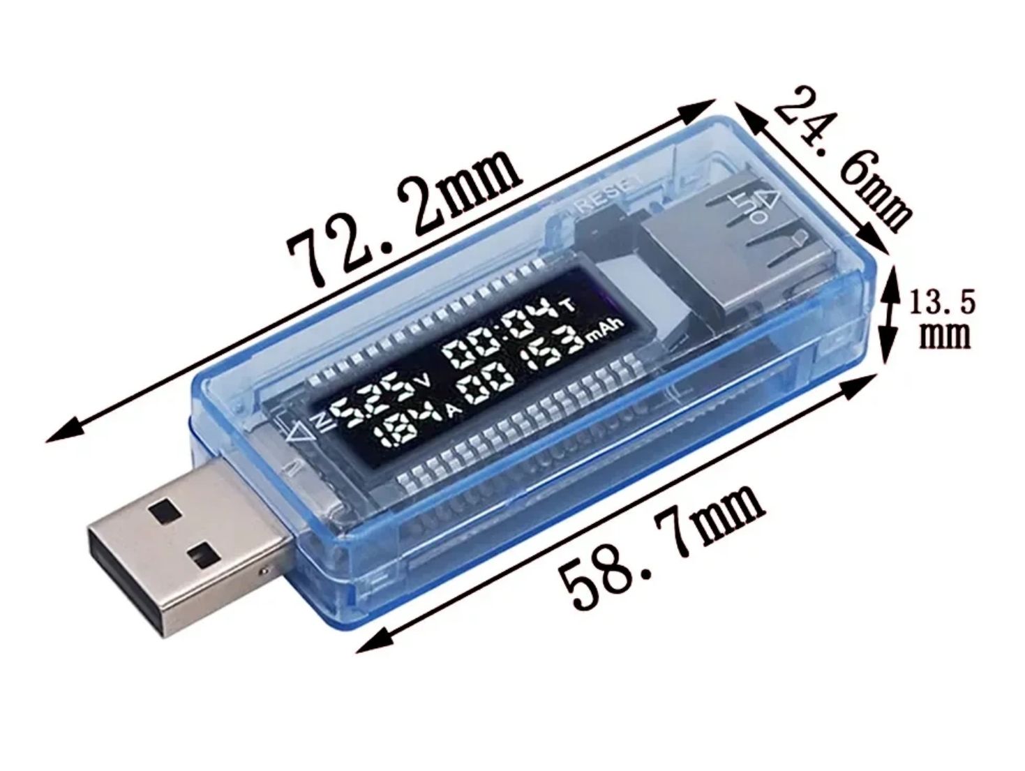 USB voltage and current tester 4-20V 0-3A KWS-V20 USB-A male to USB-A ...